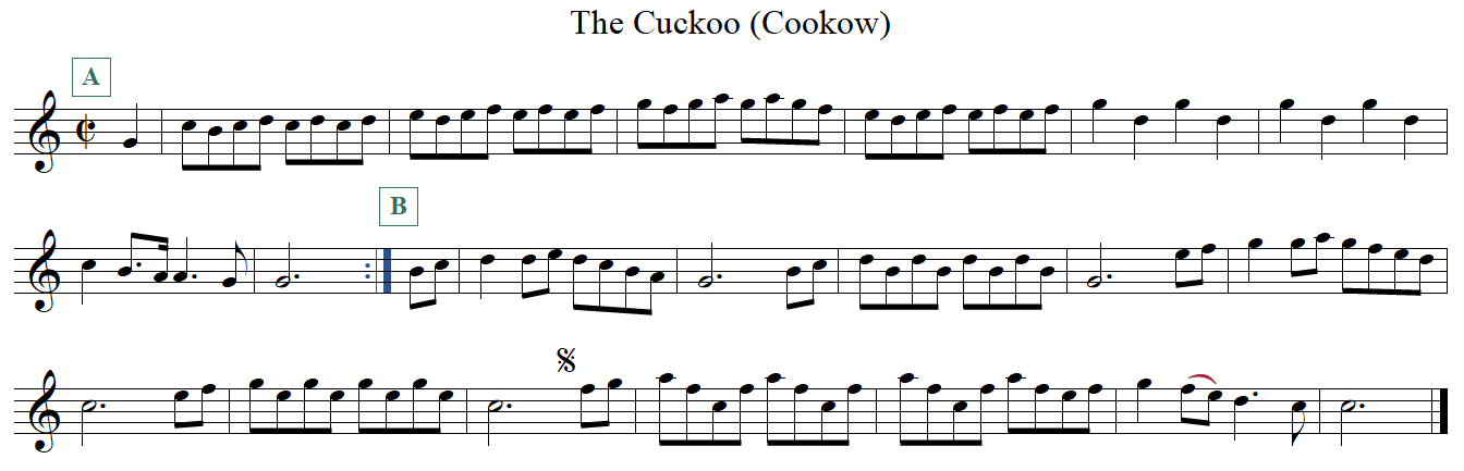 Cuckoo, The – Playford’s Dancing Master: The Compleat Dance Guide